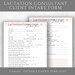 Editable Lactation Consultant Client Intake Form Template ...