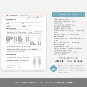 Editable Massage Therapist Forms Bundle, Esthetician Forms Packet for ...