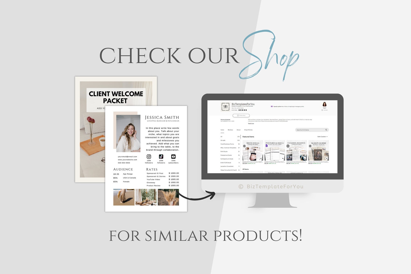 Influencer Media Kit Template, Influencer Price List Template, Blogger ...