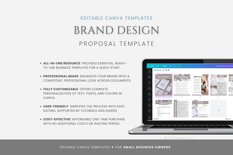 Editable Brand Design Proposal Template, Freelance Graphic Design ...