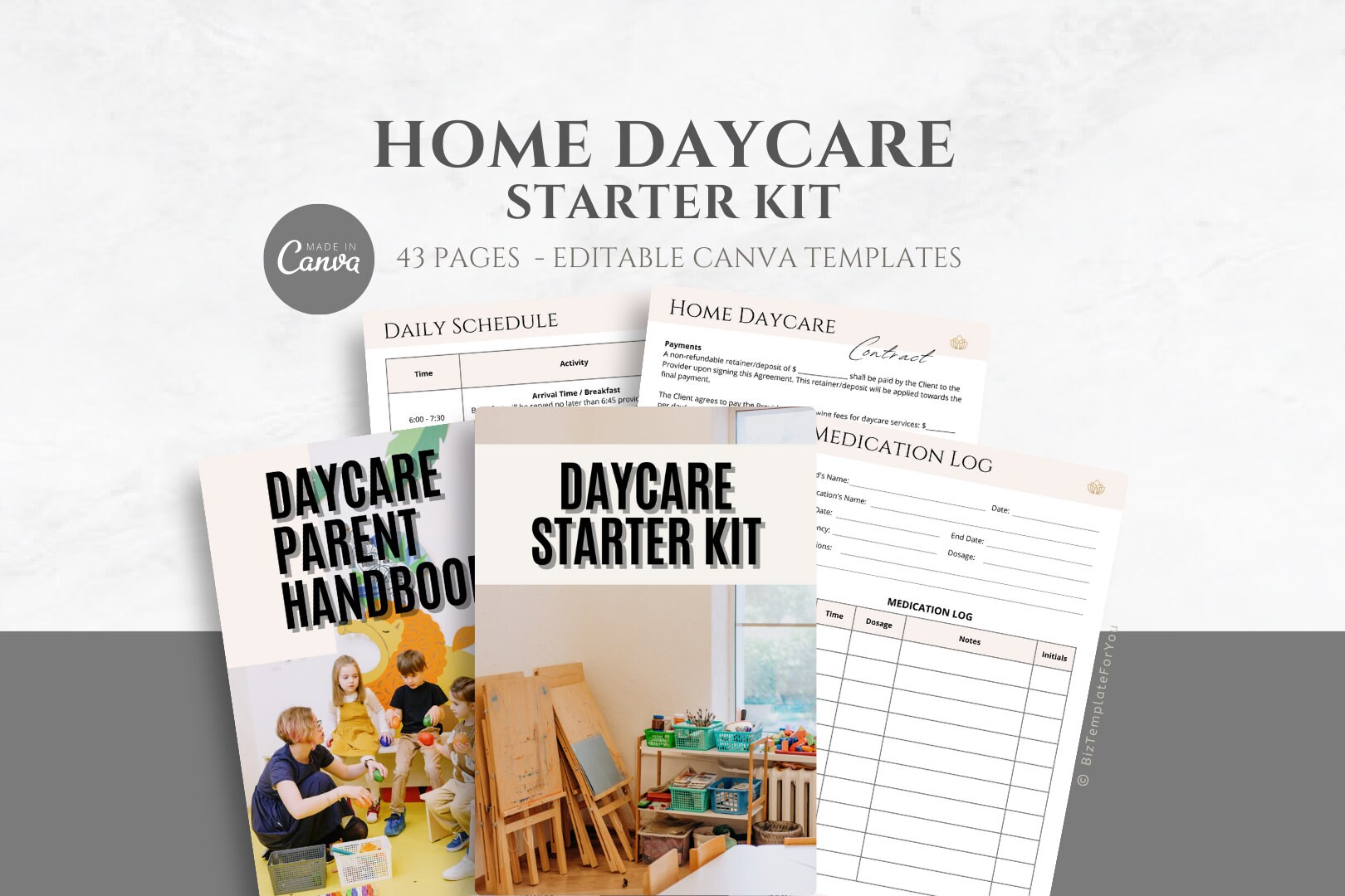Daycare Starter Kit, Editable Daycare Forms Templates, Starter Kit for ...
