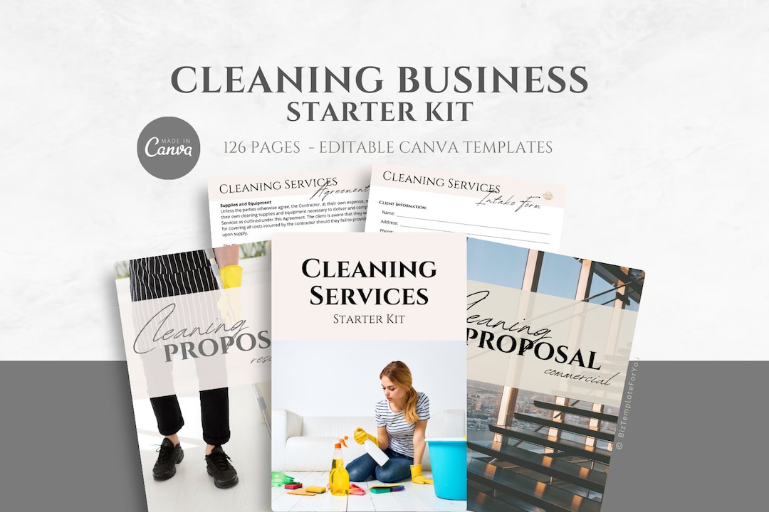 Editable Cleaning Business Starter Kit All Cleaning Business Templates ...