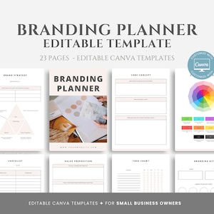 Editable Branding Planner Template, Brand Strategy Workbook, Business ...