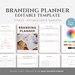 Editable Branding Planner Template, Brand Strategy Workbook, Business ...