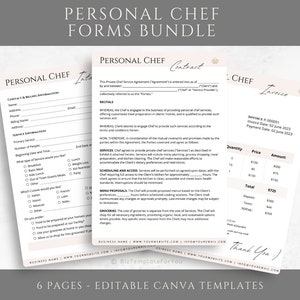 Editable Personal Chef Contract Template, Private Chef Contract ...