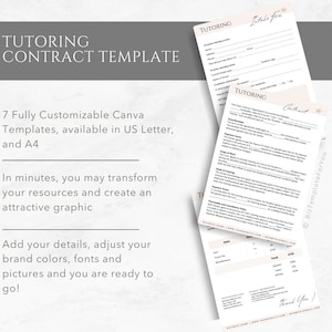 Editable Tutoring Contract Template, Tutoring Service Agreement ...