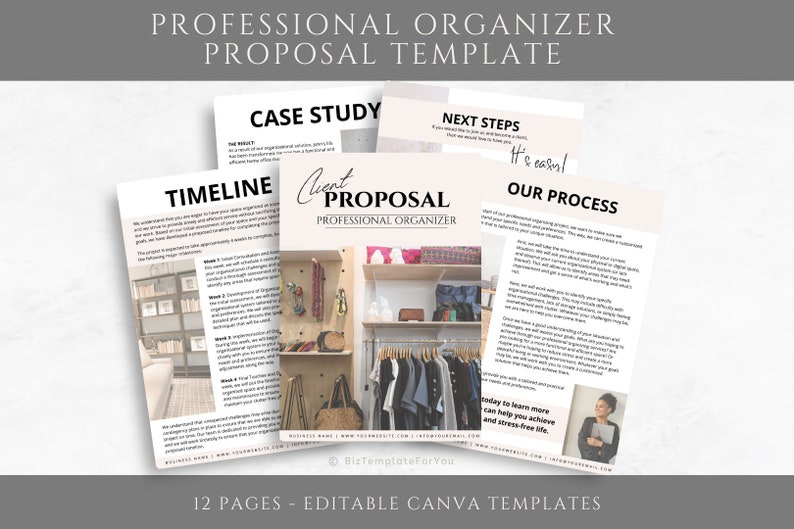 Editable Professional Organizer Client Proposal Template, Proposal Form ...