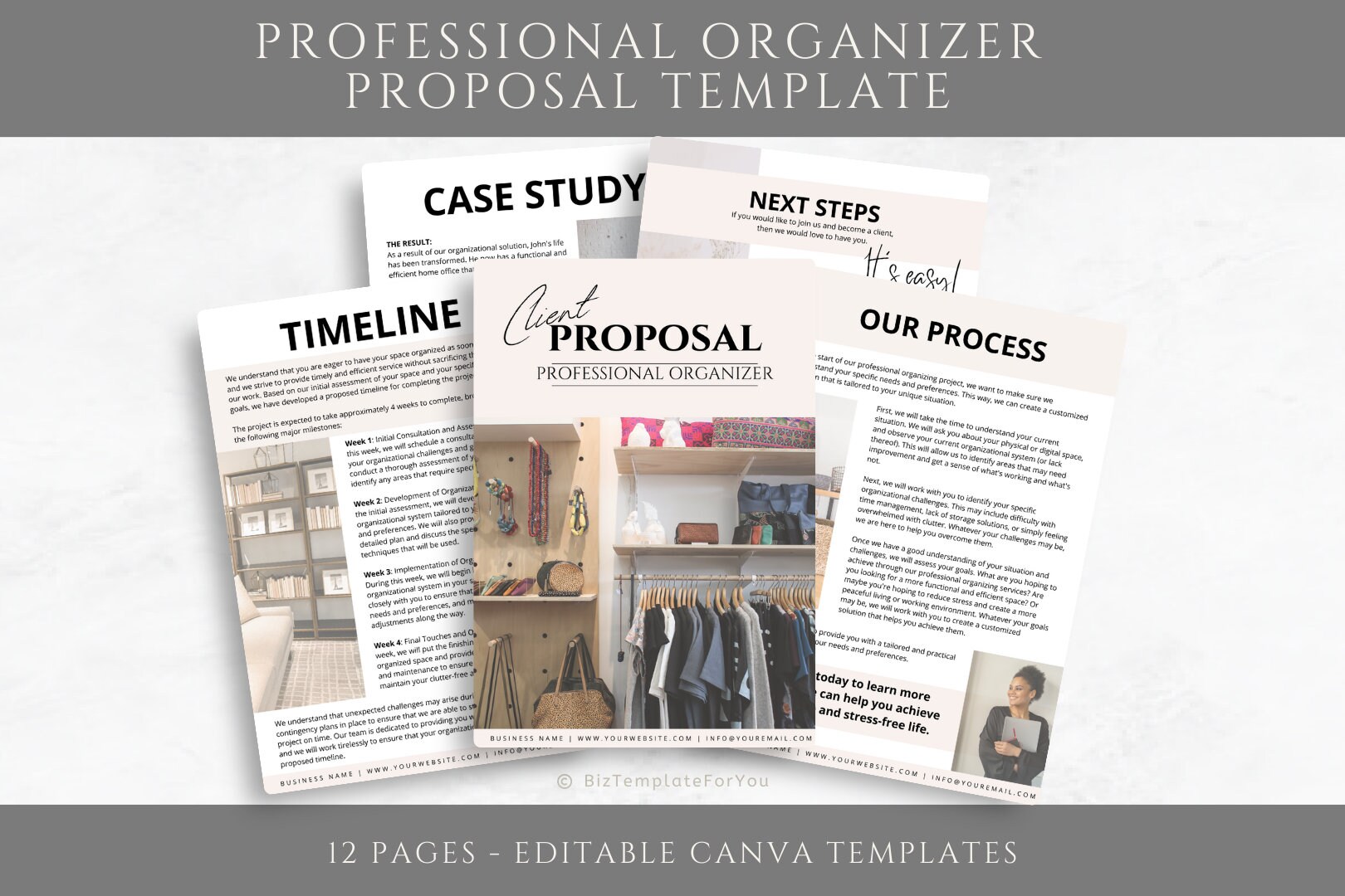 Editable Professional Organizer Client Proposal Template, Proposal Form ...