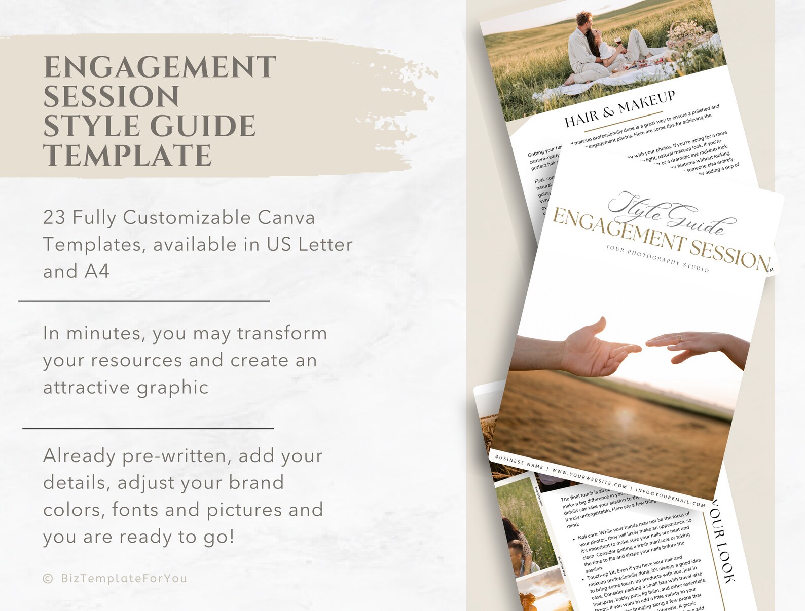 Editable Engagement Session Style Guide Template Pre-written - Etsy