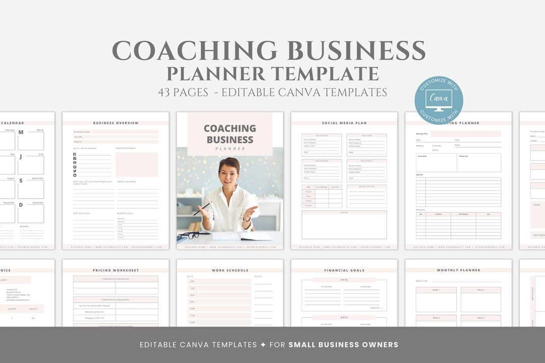 Editable Coaching Business Planner, Coaching Session Planner, Life ...