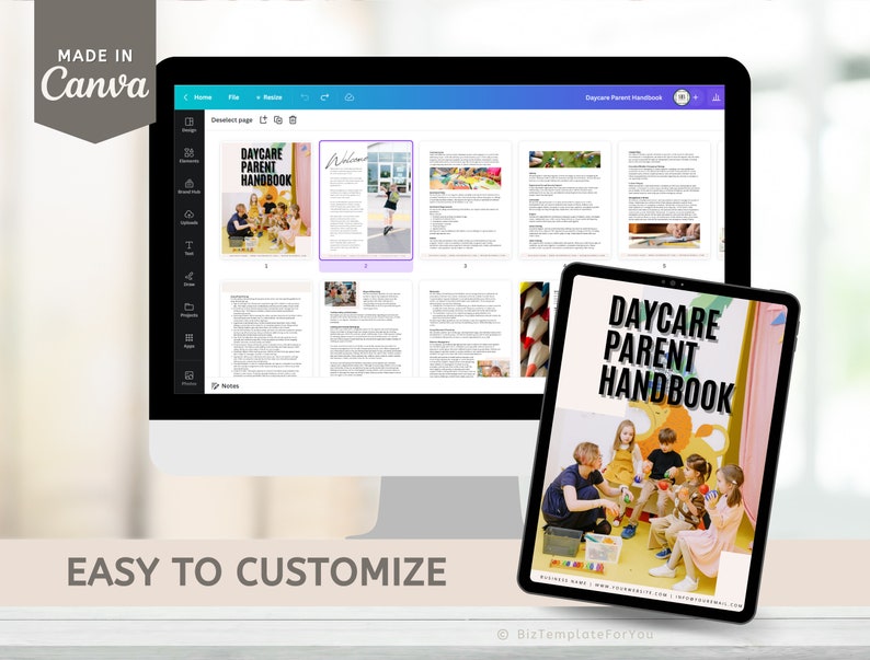 Editable Daycare Parent Handbook Template Parent Handbook for - Etsy