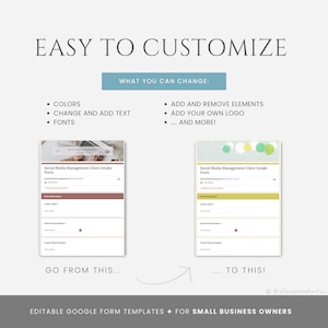 Editable Social Media Manager Client Intake Form Template, Freelance ...