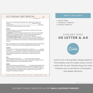 Editable Ice Cream Cart Service Contract Template, Ice Cream Cart ...