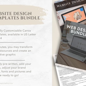 Editable Web Design Templates Bundle Freelance Website - Etsy