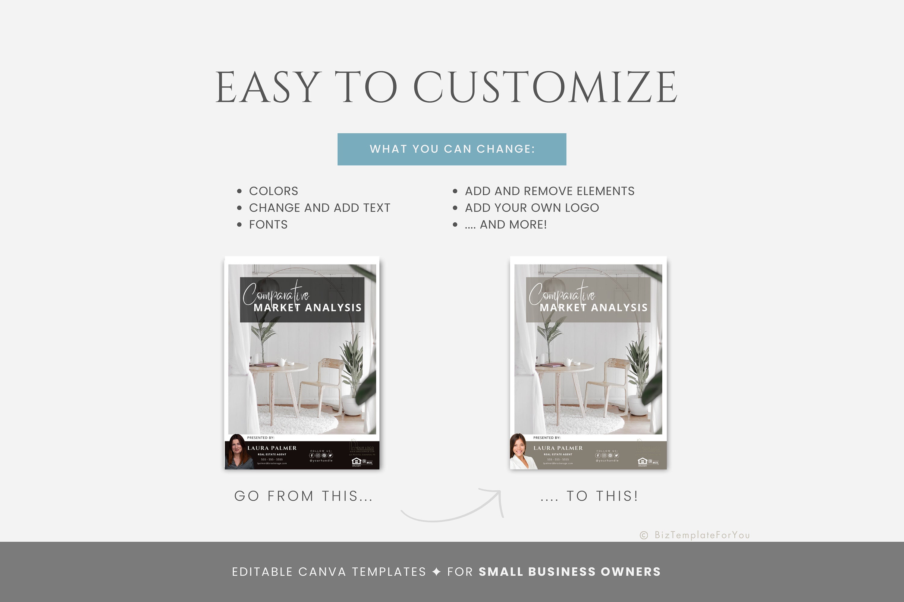 Editable Comparative Market Analysis Template, Real Estate CMA Template ...