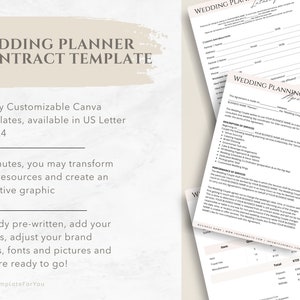 Editable Wedding Planner Contract Template Event Intake Form - Etsy
