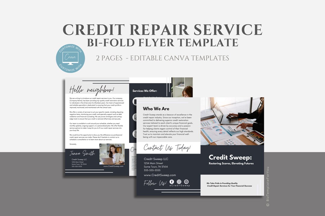 Editable Credit Repair Flyer Template, Credit Consulting Business ...
