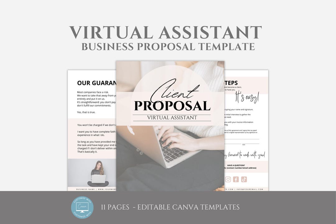 Editable Virtual Assistant Proposal Template, Freelance Personal ...
