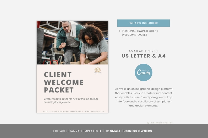Editable Personal Trainer Client Welcome Packet, Personal Training ...