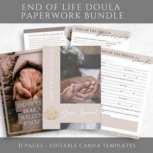 Editable End of Life Doula Paperwork Bundle, Client Welcome Packet ...