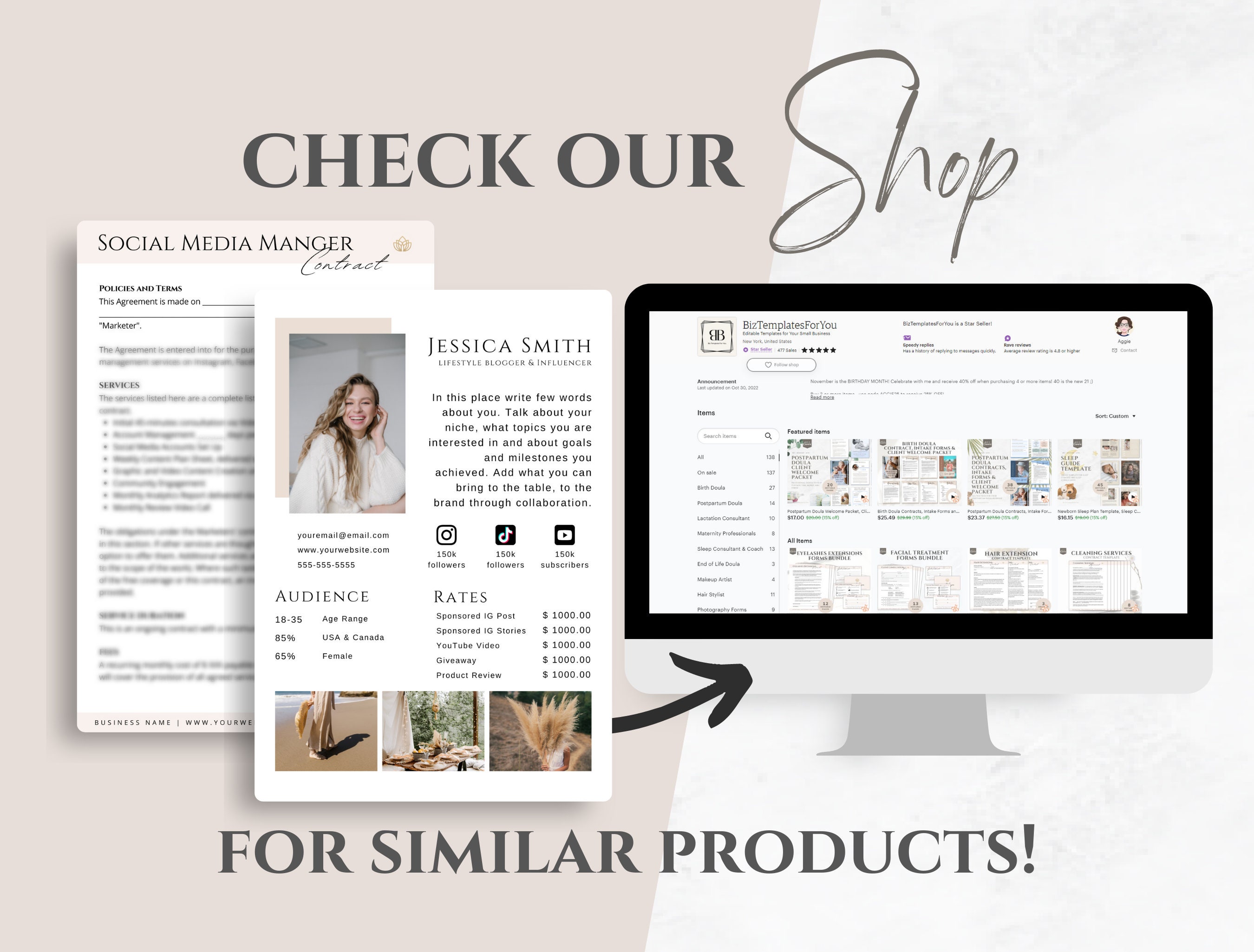 Editable Social Media Manager Proposal Template Freelance - Etsy