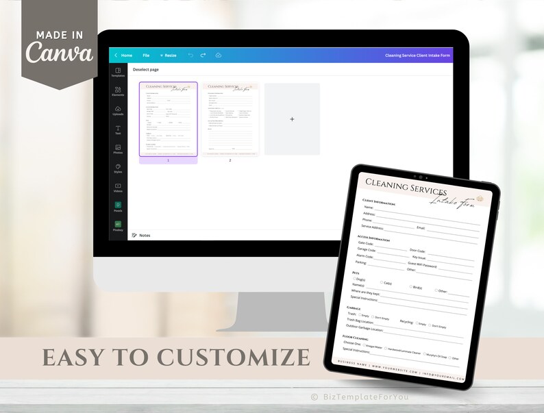 Cleaning Services Client Intake Form Editable Residential and - Etsy Cleaning Services Client Intake Form Editable Residential and - Etsy