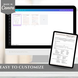 Editable Professional Organizer Client Intake Form Template, Home ...