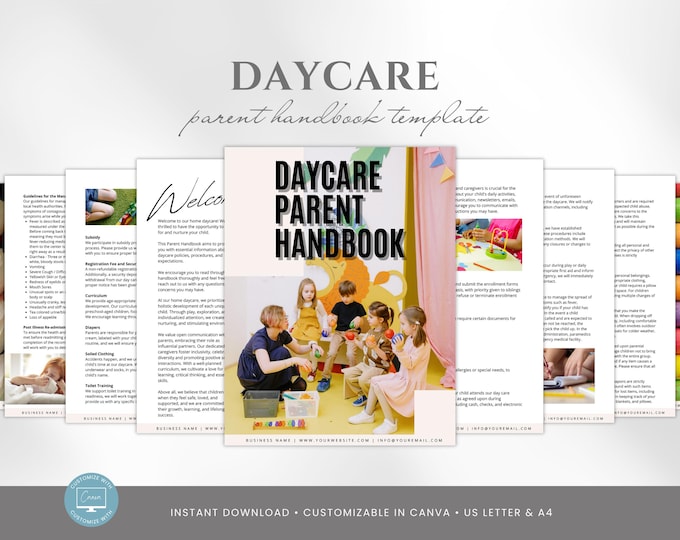 Daycare Parent Handbook, Childcare Enrollment Forms, Daycare Policies ...