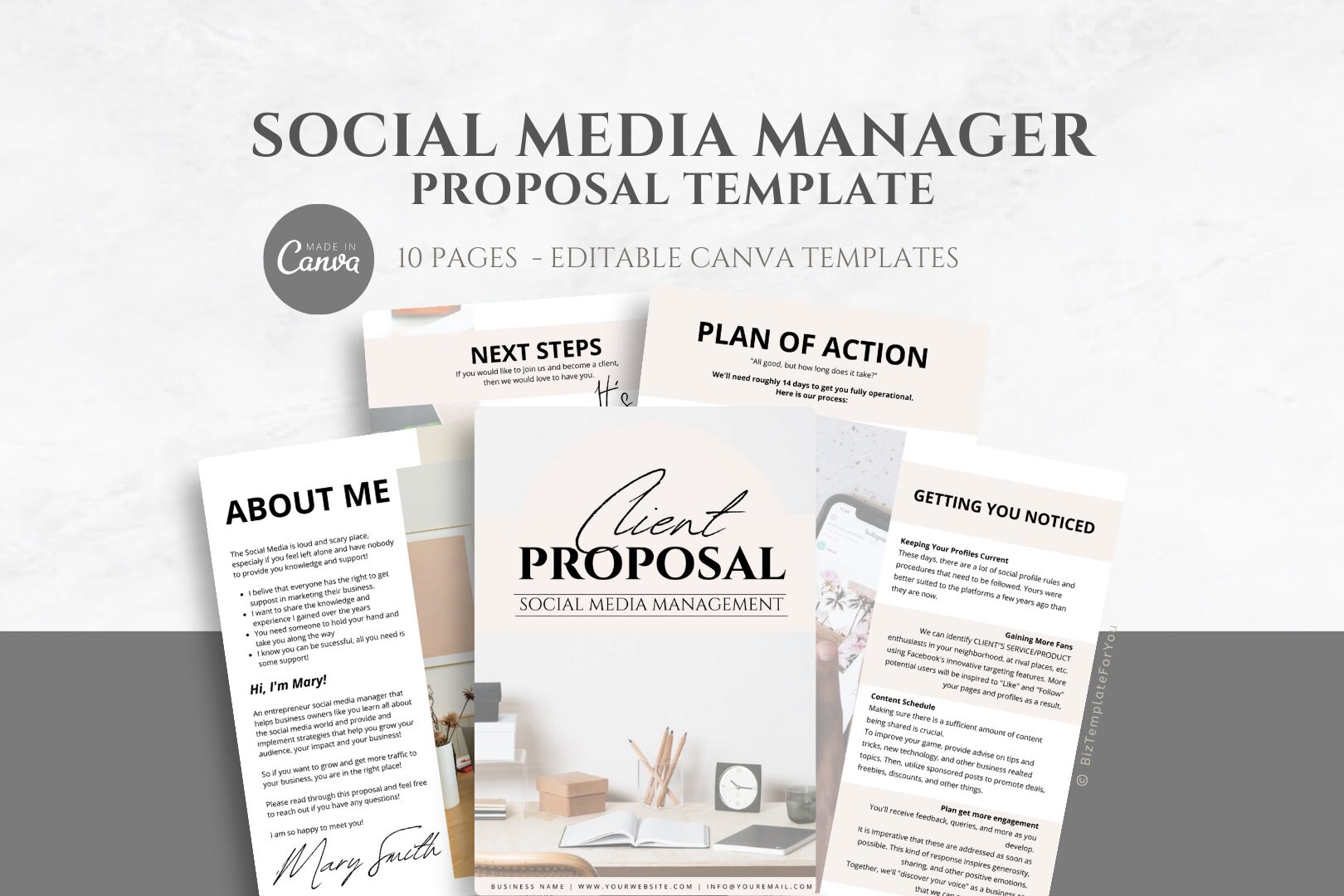 Editable Social Media Manager Proposal Template, Freelance Social Media ...