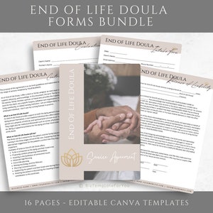 Editable End of Life Doula Contract Template, Intake Forms, Evaluation ...
