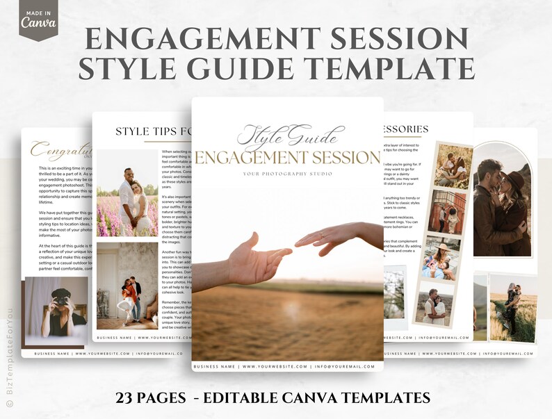 Editable Engagement Session Style Guide Template Pre-written - Etsy