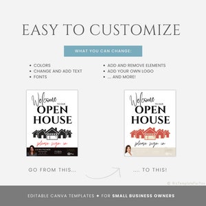 Open House Bundle - Welcome Signs and Sign in Sheet Template, Real ...