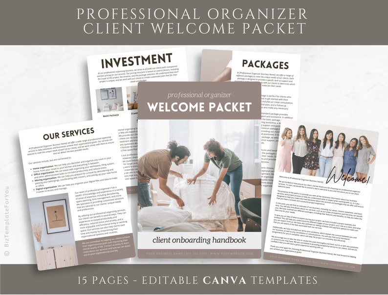 Editable Professional Organizer Client Welcome Packet - Etsy