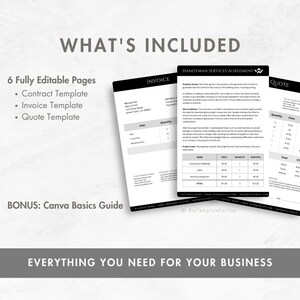 Editable Handyman Contract Template, Professional Handyman Services ...