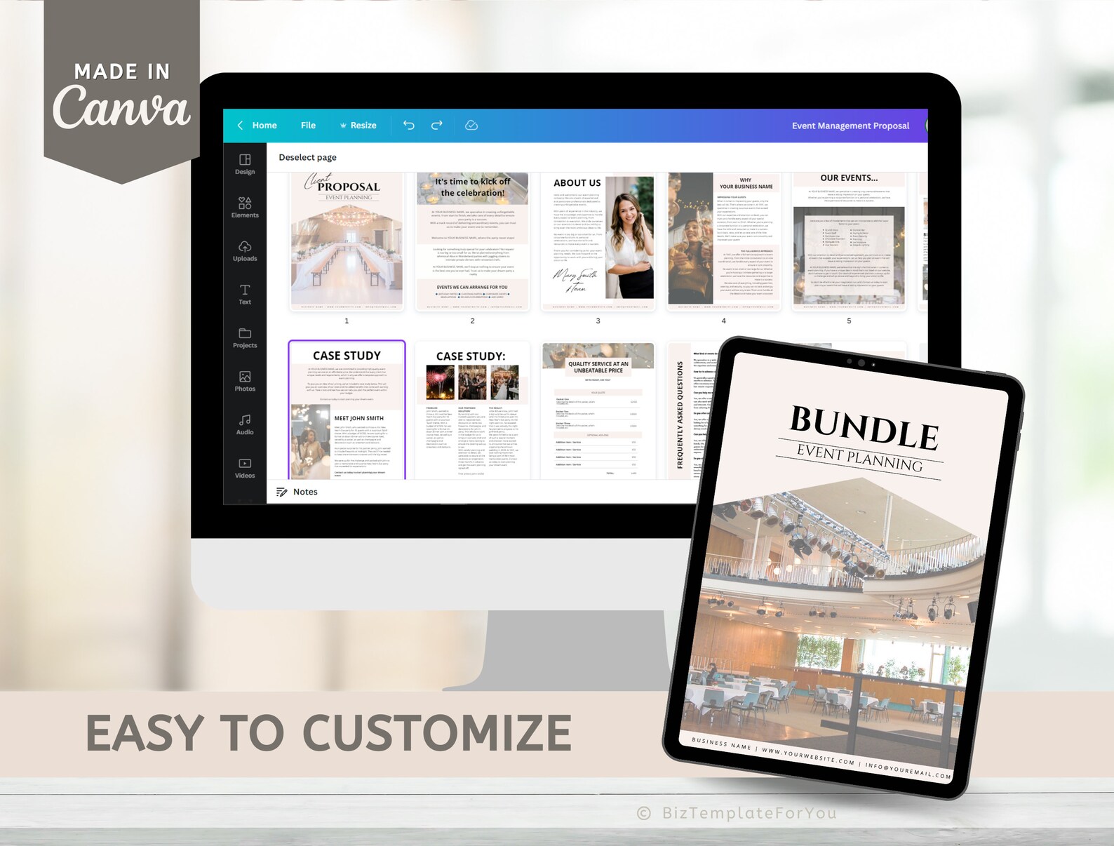 Editable Event Planner Contract & Proposal Template Bundle - Etsy