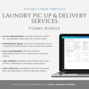 Editable Laundry Pick up & Delivery Services Forms Templates, Pick and ...