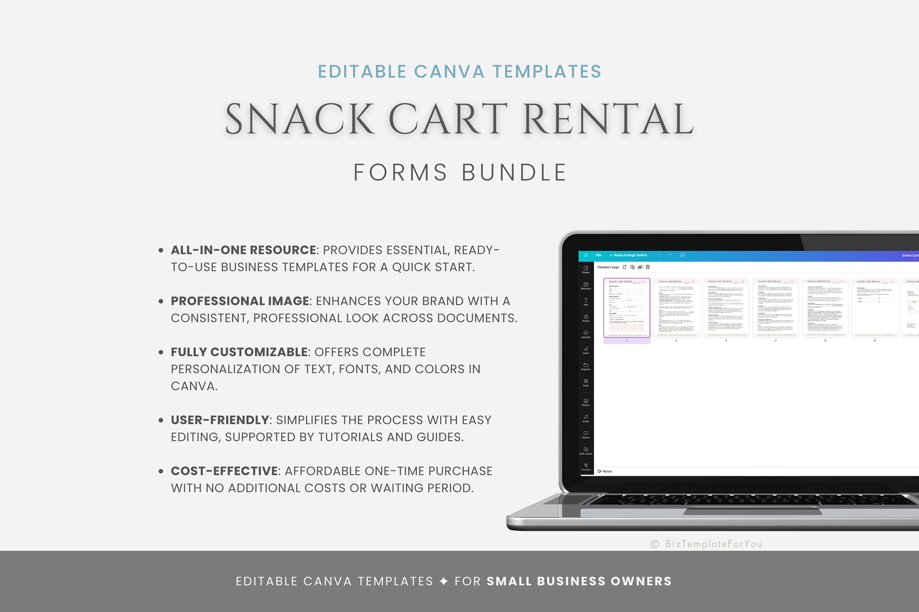 Editable Snack Cart Service Contract Template, Snack Cart Rental ...