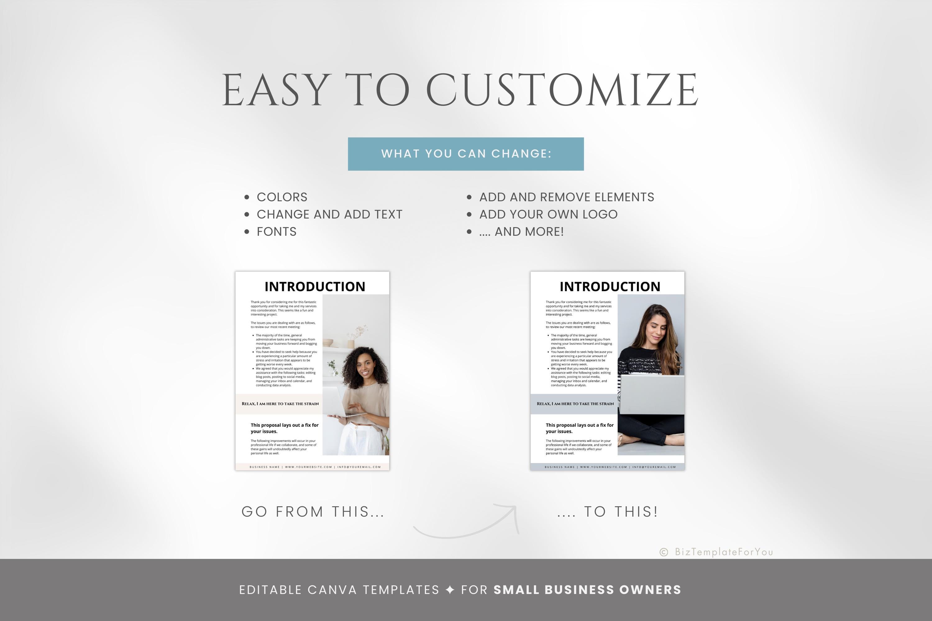 Editable Virtual Assistant Proposal Template, VA Service Pitch Document ...