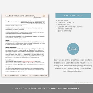 Editable Laundry Pick up & Delivery Services Forms Templates, Pick and ...