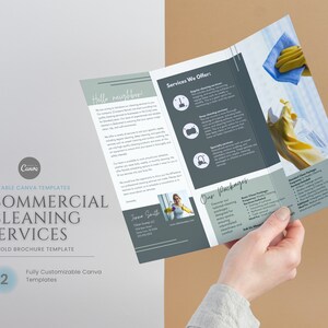 Commercial Cleaning Service Brochure Template, Cleaning Business ...