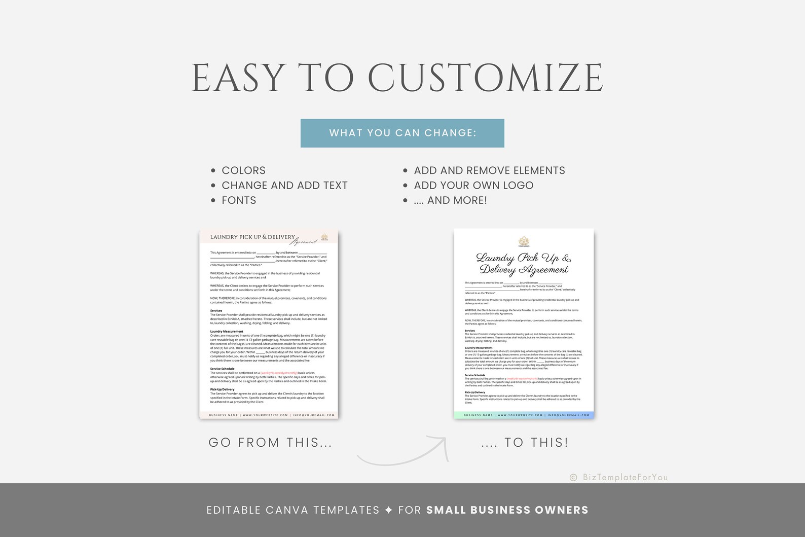 Editable Laundry Pick up & Delivery Services Forms Templates, Pick and ...