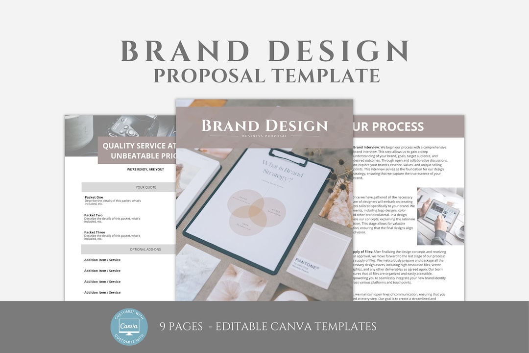 Editable Brand Design Proposal Template, Freelance Graphic Design ...