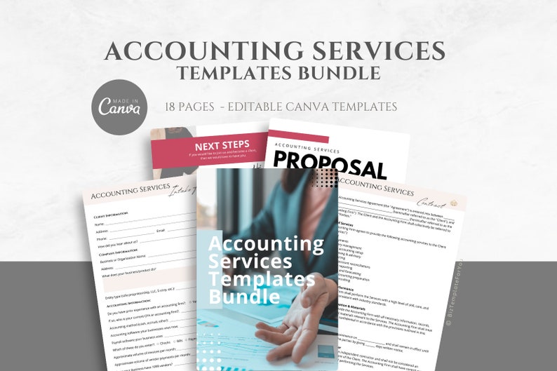 Editable Accounting Services Templates Bundle, Freelance Accountant ...
