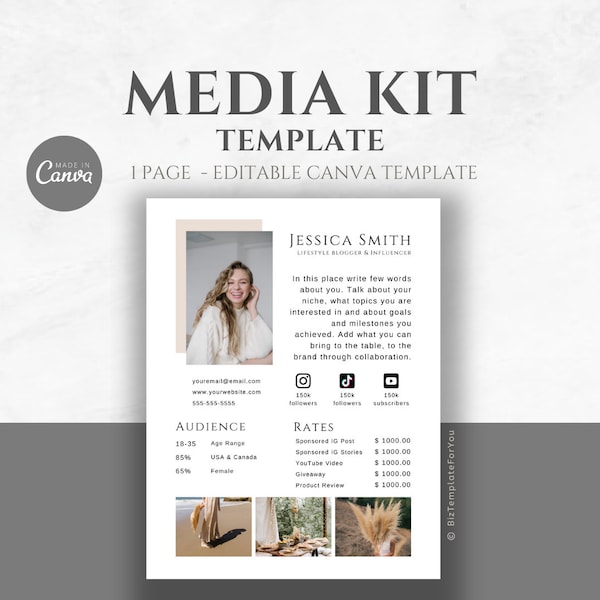 Media Kit Template - Etsy