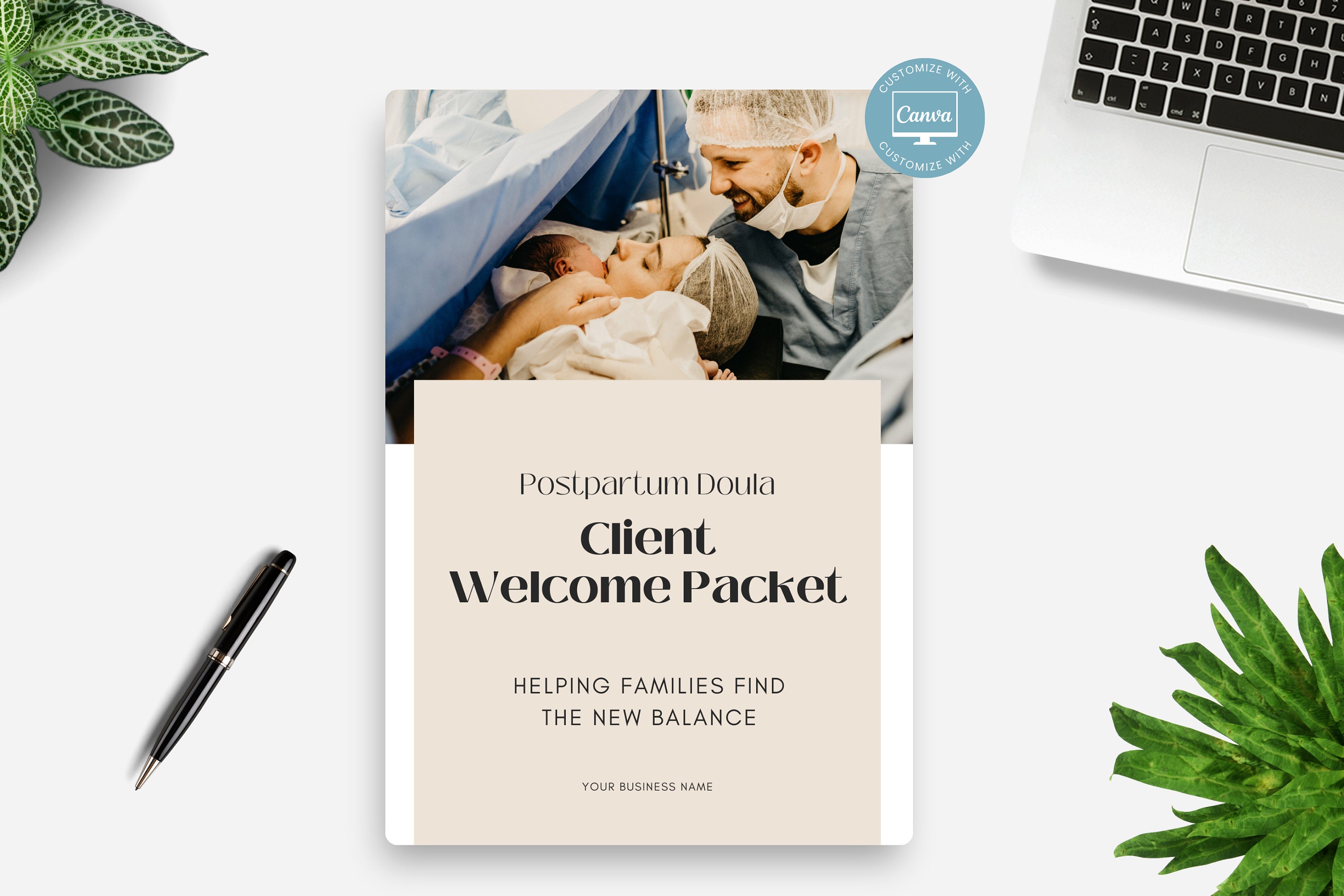 Editable Postpartum Doula Client Welcome Packet Template, Canva, Doula ...