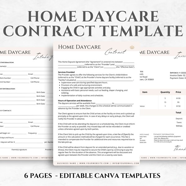 Home Daycare Forms - Etsy