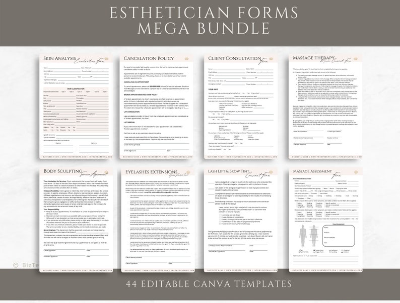 Editable Esthetician Forms Bundle Esthetician Template Intake - Etsy Editable Esthetician Forms Bundle Esthetician Template Intake - Etsy