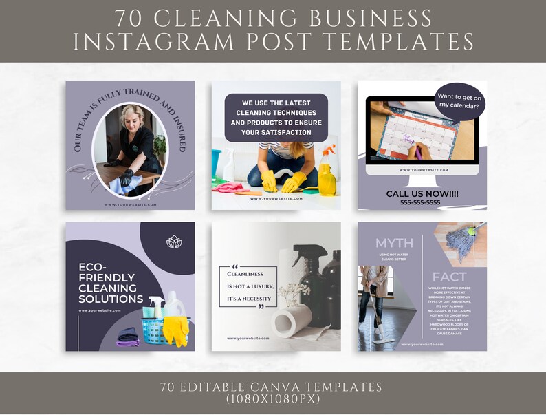 70 Instagram Post Templates for Cleaning Business Owners - Etsy