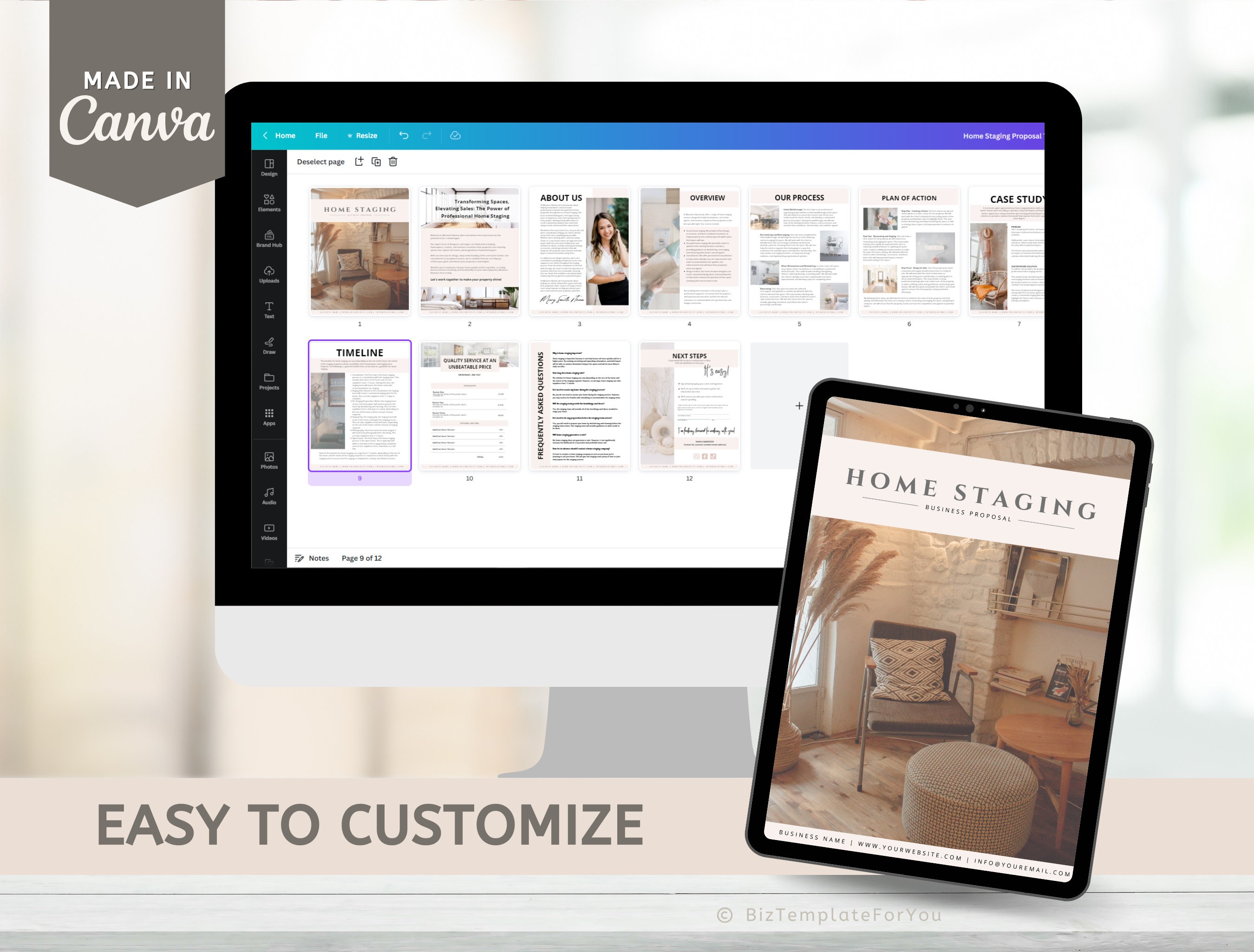 Editable Home Staging Proposal Template Property Staging - Etsy