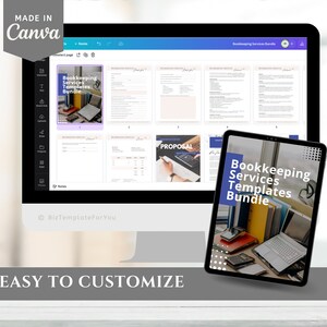 Editable Bookkeeping Services Template Bundle, Freelance Bookkeeper ...